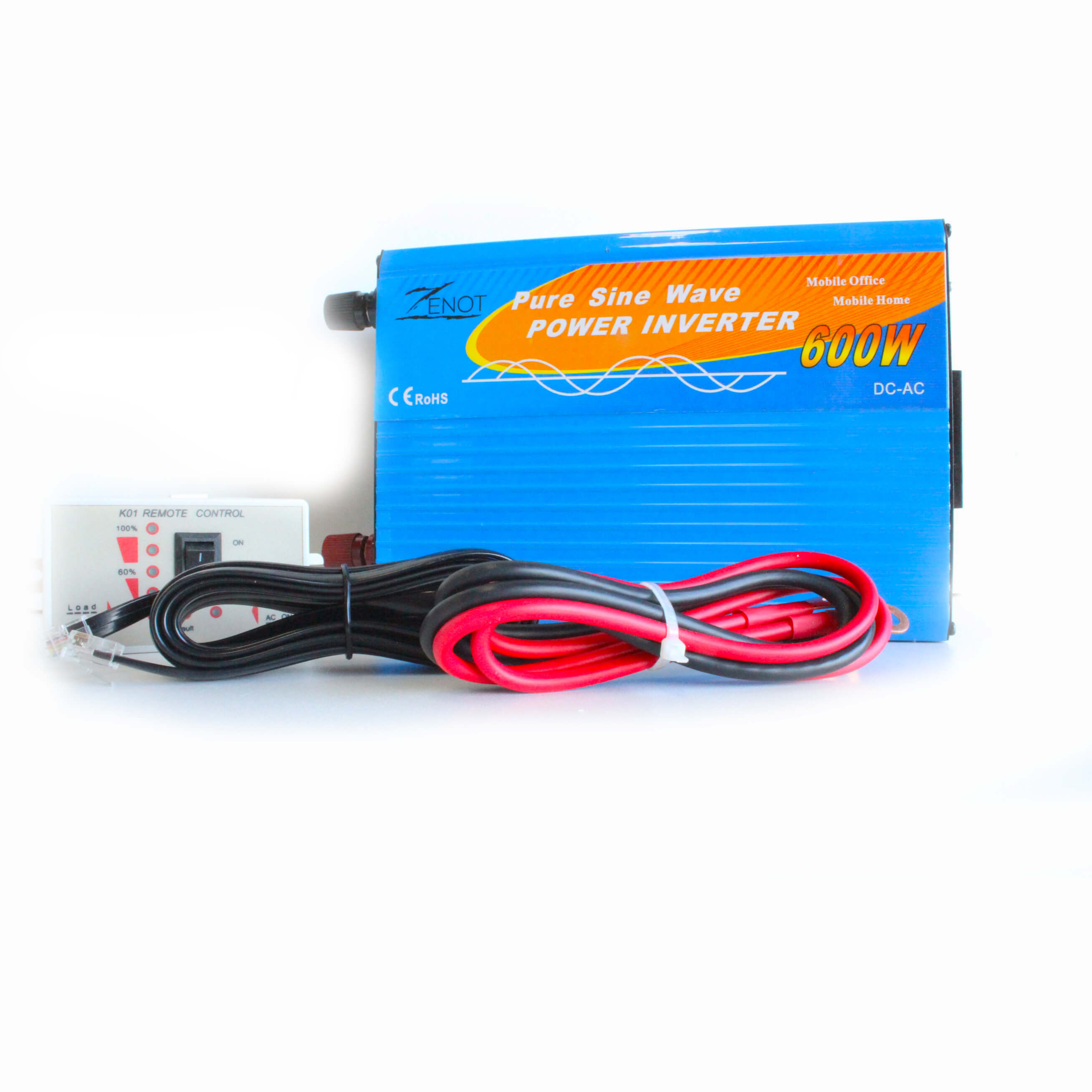 Zenot 12/240 Volt Pure Sine Wave Inverter Continuous 600W Output Power ...